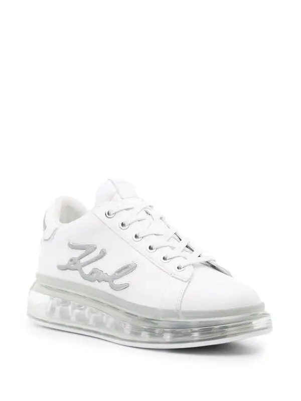 Karl Lagerfeld Kapri Kushion Leather Sneakers - White