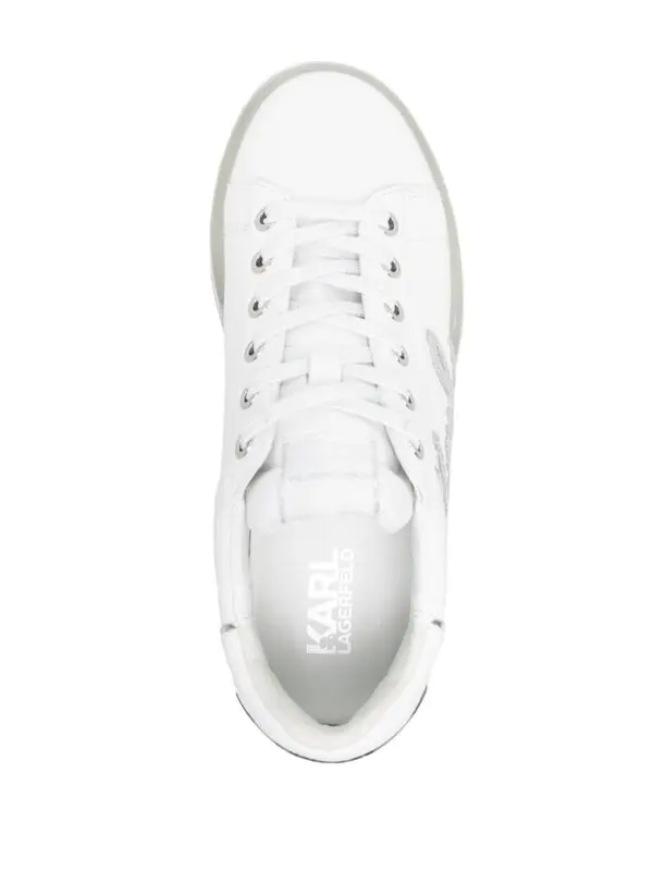 Karl Lagerfeld Kapri Kushion Leather Sneakers - White