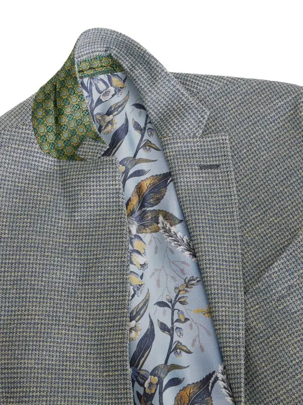 Etro Fine-checked Single-breasted Blazer - Blue