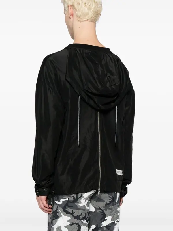 MOSTLY HEARD RARELY SEEN Logo Embroidered Hybrid Sweatshirt - Black