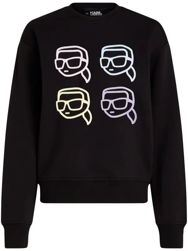 Karl Lagerfeld Ikon Outline Organic-cotton Sweatshirt