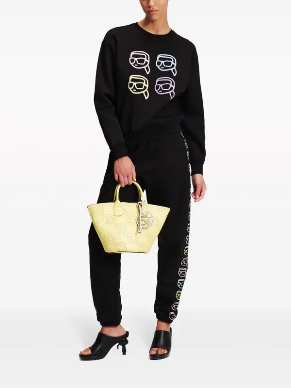 Karl Lagerfeld Ikon Outline Organic-cotton Sweatshirt