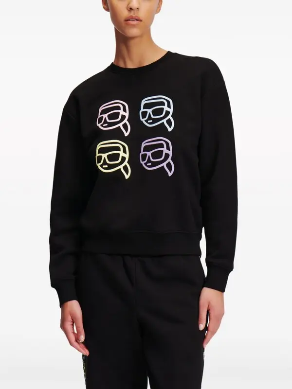 Karl Lagerfeld Ikon Outline Organic-cotton Sweatshirt