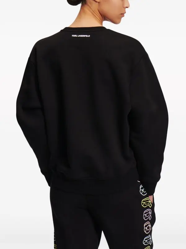 Karl Lagerfeld Ikon Outline Organic-cotton Sweatshirt