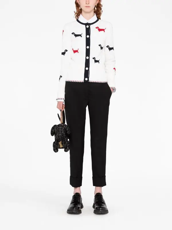 Thom Browne Intarsia-knit Hector Cotton Cardigan