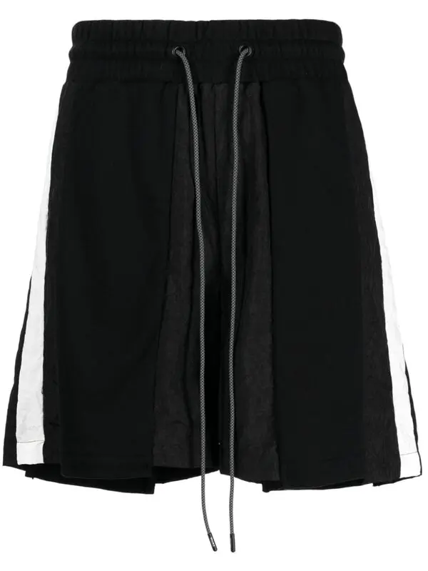 MOSTLY HEARD RARELY SEEN Striped Panelled Track Shorts