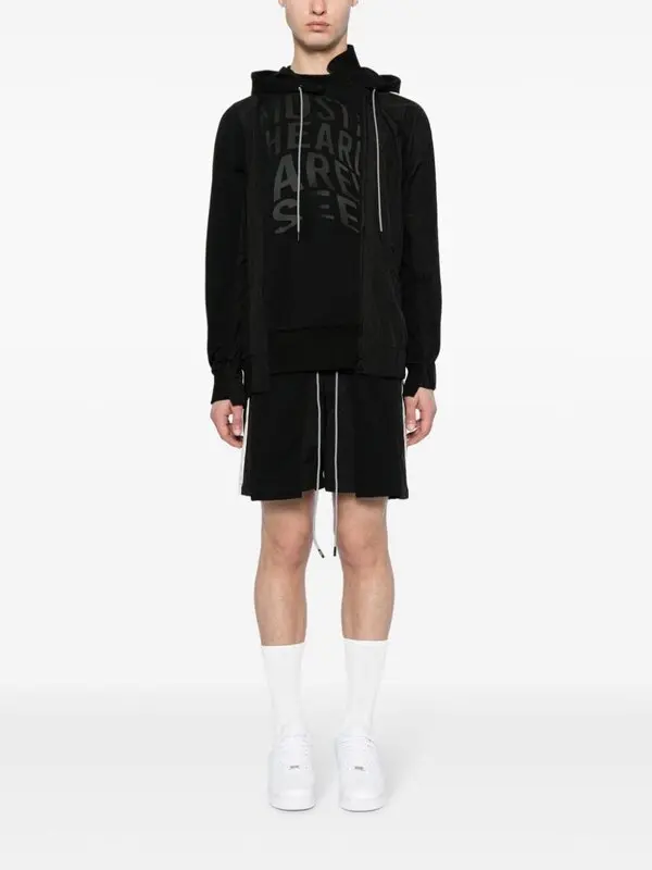 MOSTLY HEARD RARELY SEEN Striped Panelled Track Shorts