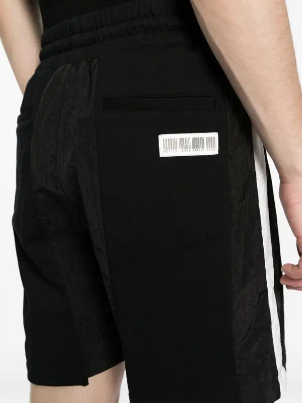 MOSTLY HEARD RARELY SEEN Striped Panelled Track Shorts