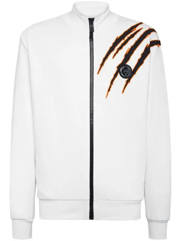 PLEIN SPORT Logo-appliqué Track Jacket - White