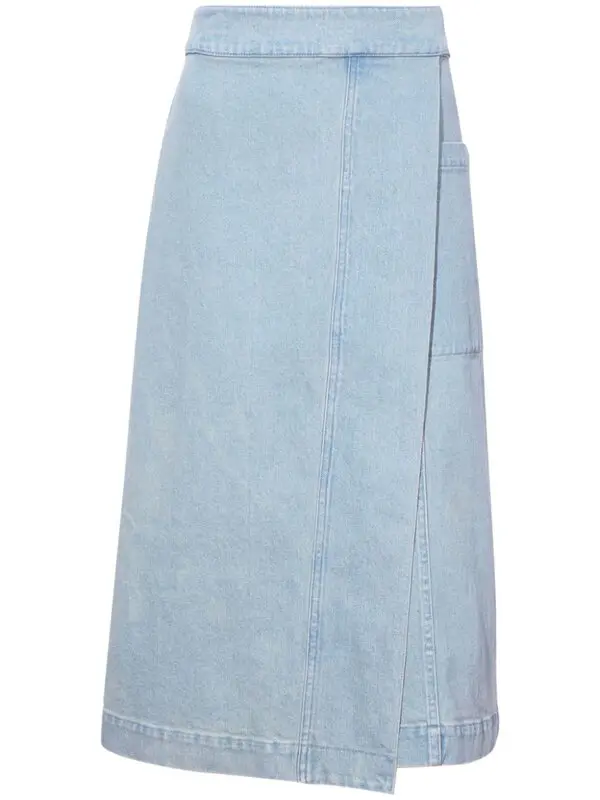 Proenza Schouler White Label Iris Denim Midi Skirt