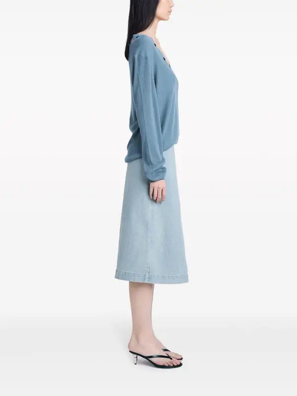 Proenza Schouler White Label Iris Denim Midi Skirt