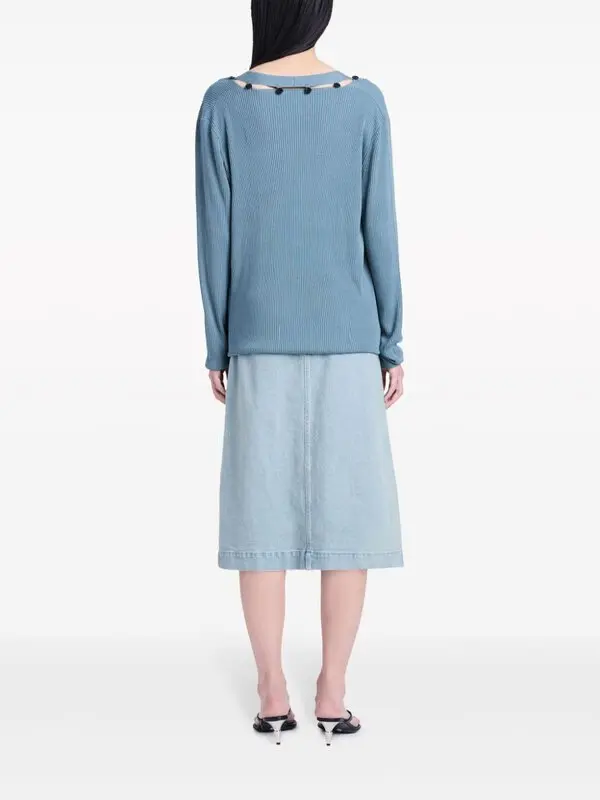 Proenza Schouler White Label Iris Denim Midi Skirt