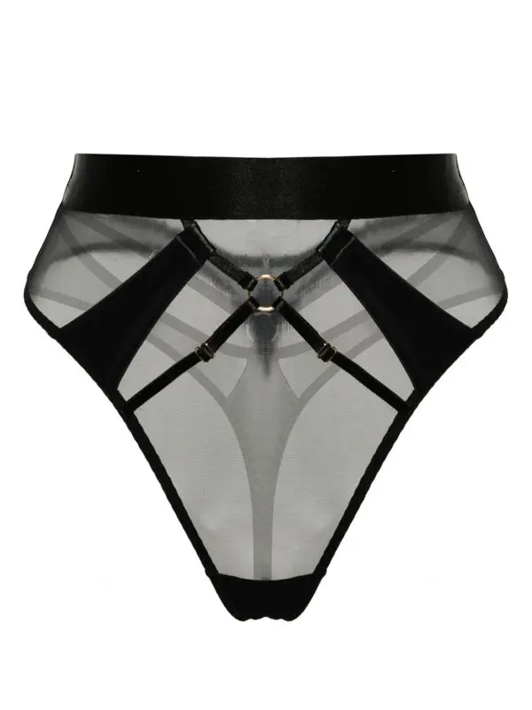 BORDELLE Vero Semi-sheer Mesh Thong - Black