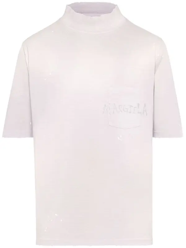 MAISON MARGIELA Handwritten Cotton T-shirt - Purple