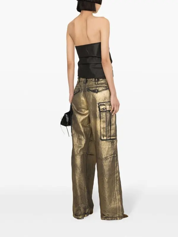 R13 Foiled Wide-leg Jeans