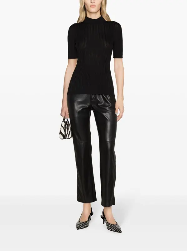 Versace Ribbed-knit Wool Top