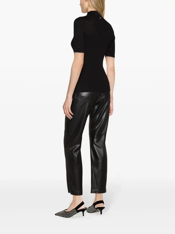 Versace Ribbed-knit Wool Top