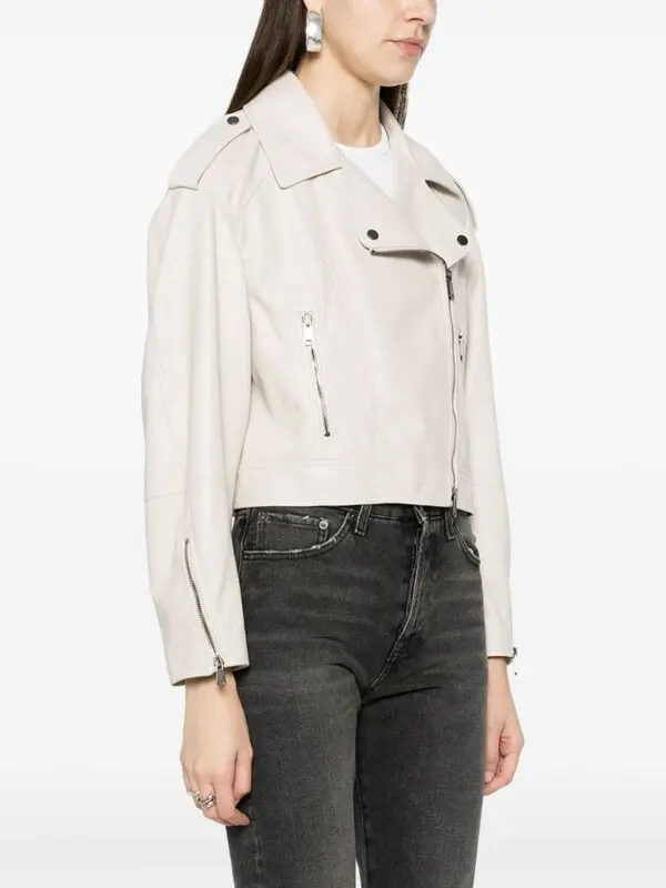 Brunello Cucinelli Notched-lapel Leather Jacket
