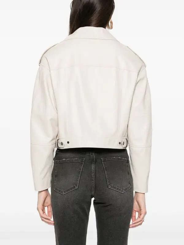 Brunello Cucinelli Notched-lapel Leather Jacket
