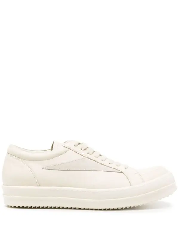 Rick Owens Lido Vintage Leather Sneakers - Neutrals