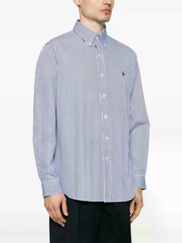 Polo Ralph Lauren Polo Pony Striped Cotton Shirt - Blue