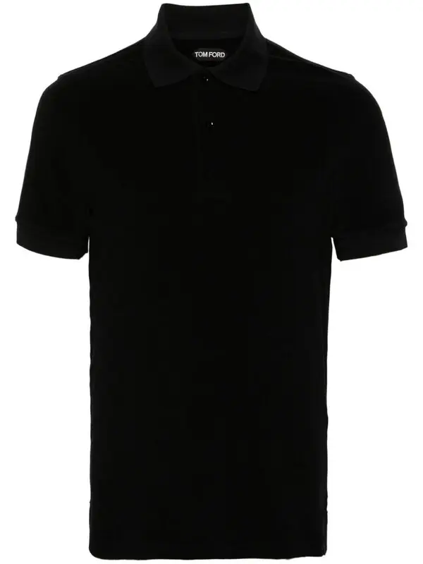 TOM FORD Towelling Cotton-blend Polo Shirt - Black
