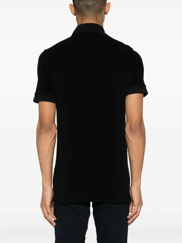 TOM FORD Towelling Cotton-blend Polo Shirt - Black