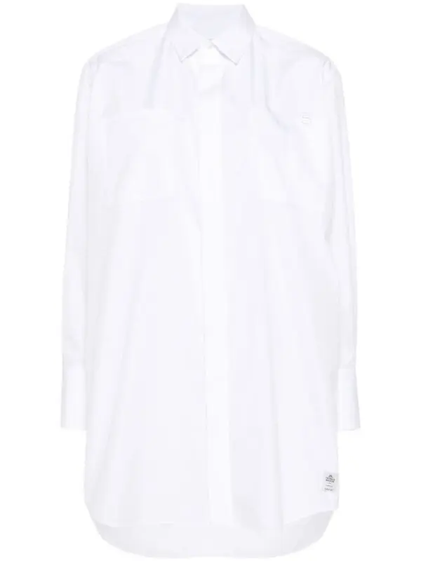 Sacai Logo-raised Poplin Shirt