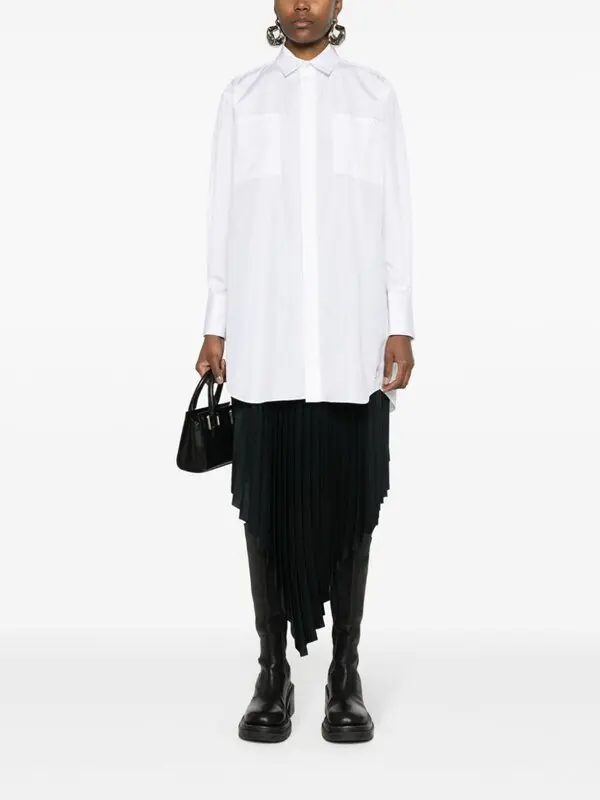 Sacai Logo-raised Poplin Shirt