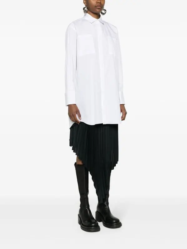 Sacai Logo-raised Poplin Shirt