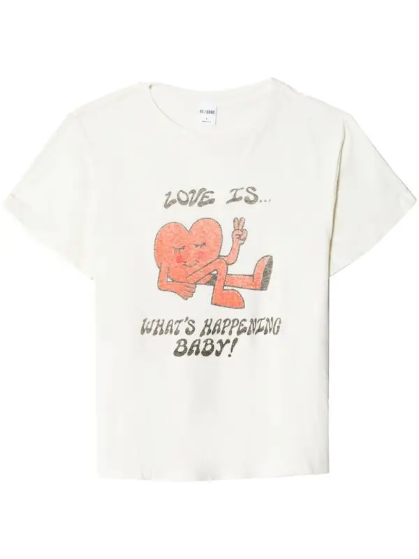 RE/DONE Classic What's Happening-print T-shirt