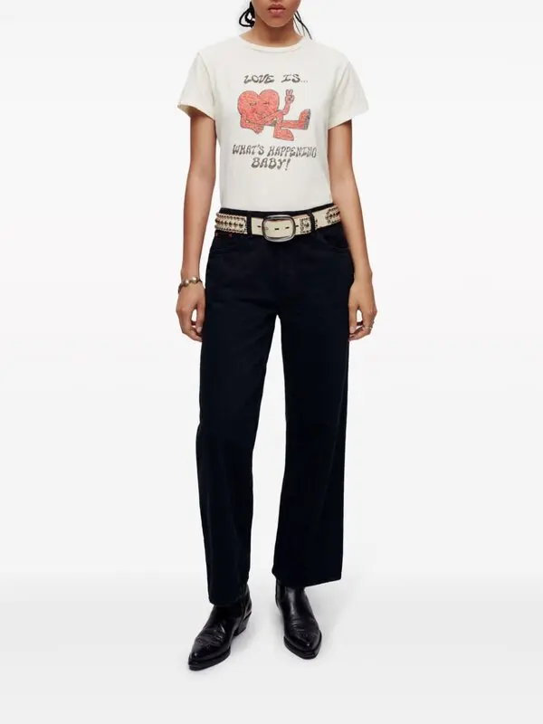 RE/DONE Classic What's Happening-print T-shirt