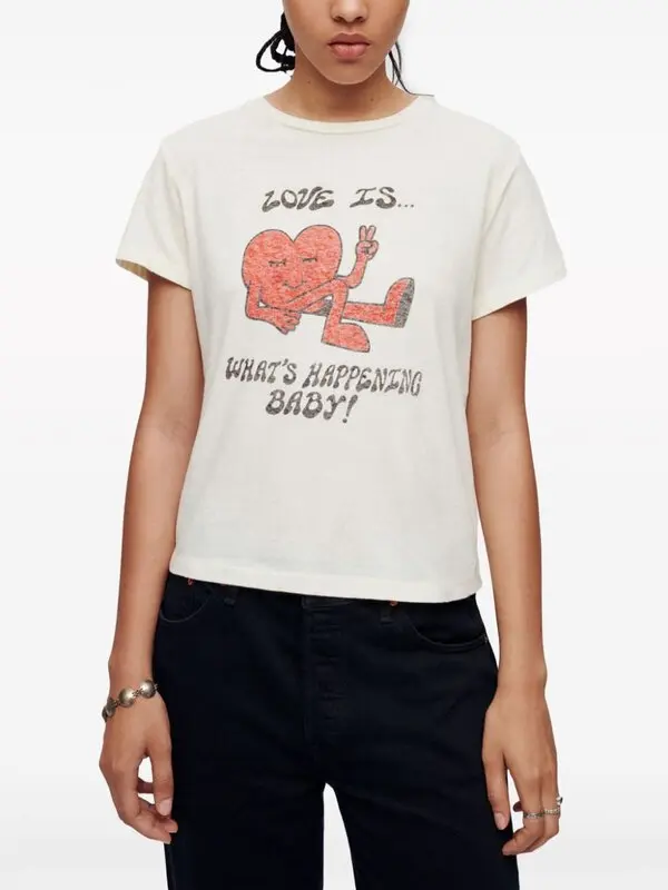 RE/DONE Classic What's Happening-print T-shirt