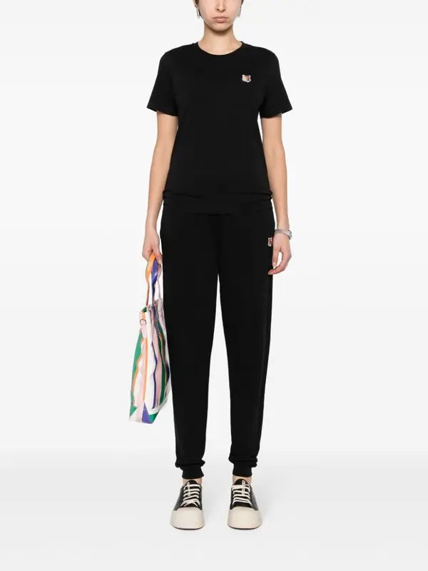 Maison Kitsuné Fox-appliqué Track Pants - Black