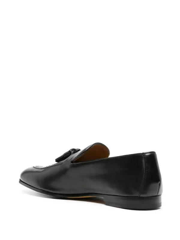 DOUCAL'S Tassel-detail Leather Loafers - Black