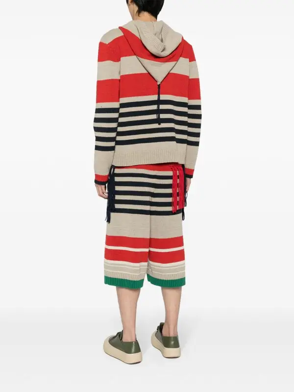 CRAIG GREEN Striped Knitted Hoodie