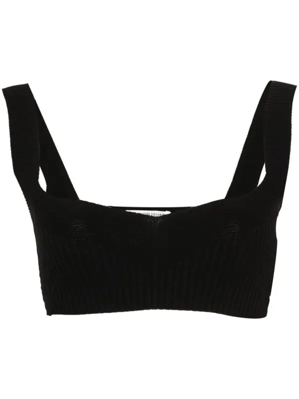 ALESSANDRO VIGILANTE Ribbed Cropped Top