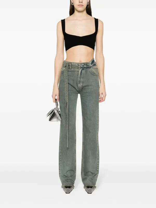 ALESSANDRO VIGILANTE Ribbed Cropped Top
