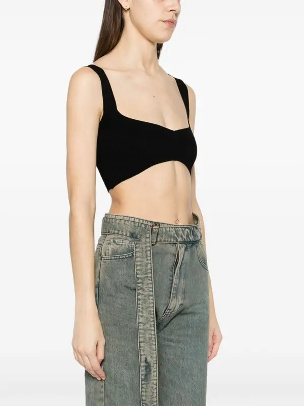 ALESSANDRO VIGILANTE Ribbed Cropped Top
