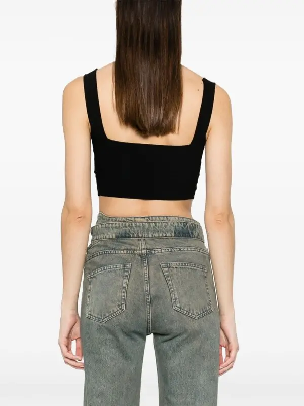 ALESSANDRO VIGILANTE Ribbed Cropped Top