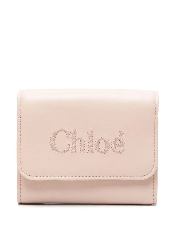 Chloé Small Sense Leather Wallet - Pink