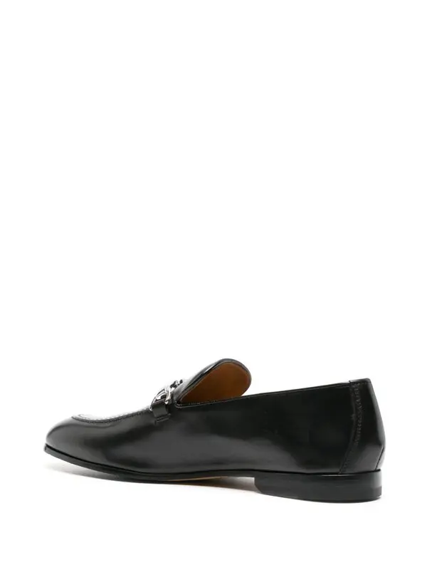 DOUCAL'S Horsebit Detail Patent Leather Loafers