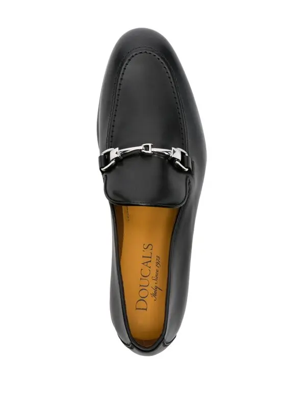 DOUCAL'S Horsebit Detail Patent Leather Loafers