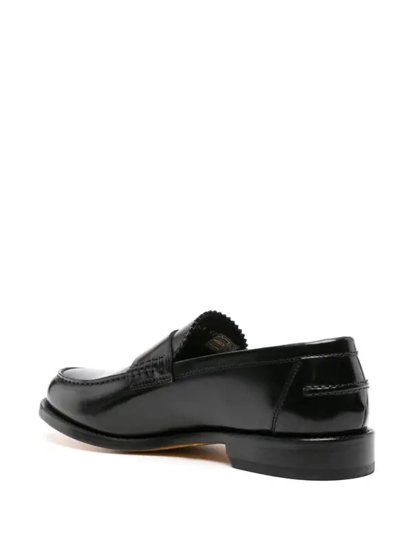DOUCAL'S Patent Leather Penny Loafers - Black