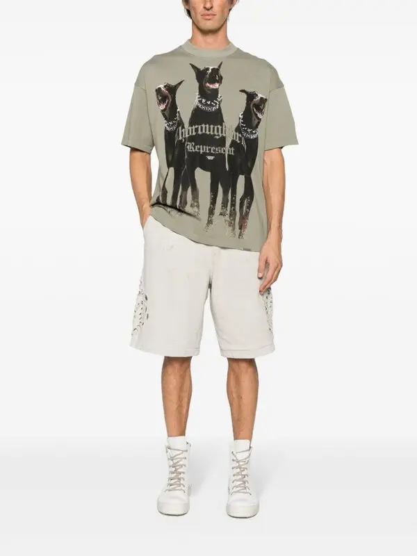 44 LABEL GROUP Trip Distressed Shorts