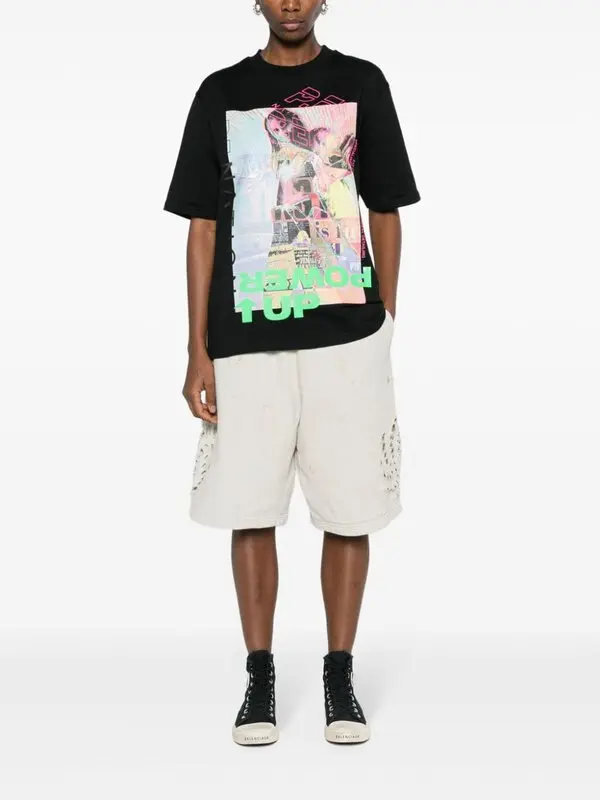 44 LABEL GROUP Trip Distressed Shorts