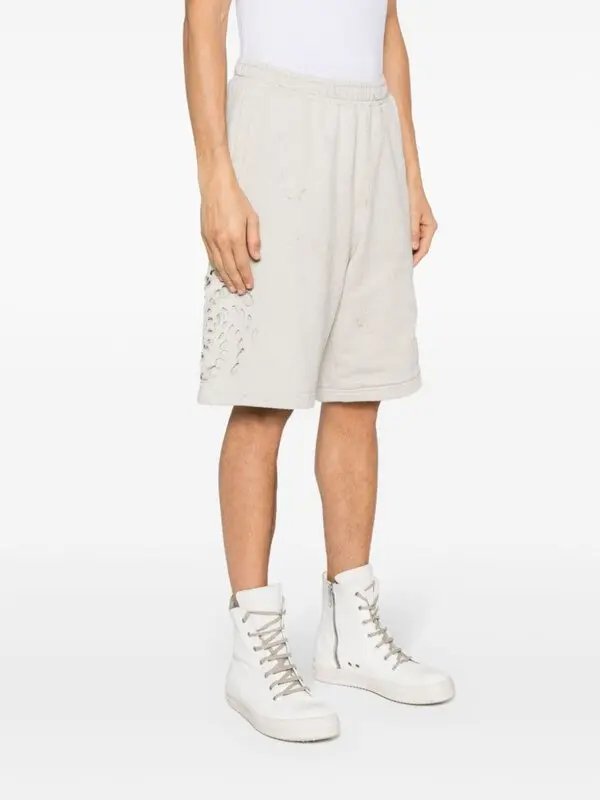44 LABEL GROUP Trip Distressed Shorts