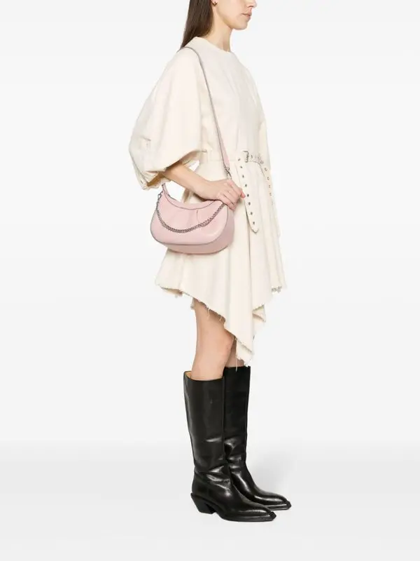 STUART WEITZMAN Stellar Crescent Leather Shoulder Bag