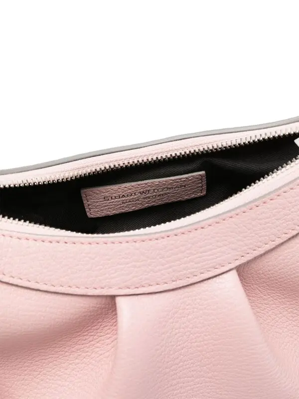 STUART WEITZMAN Stellar Crescent Leather Shoulder Bag
