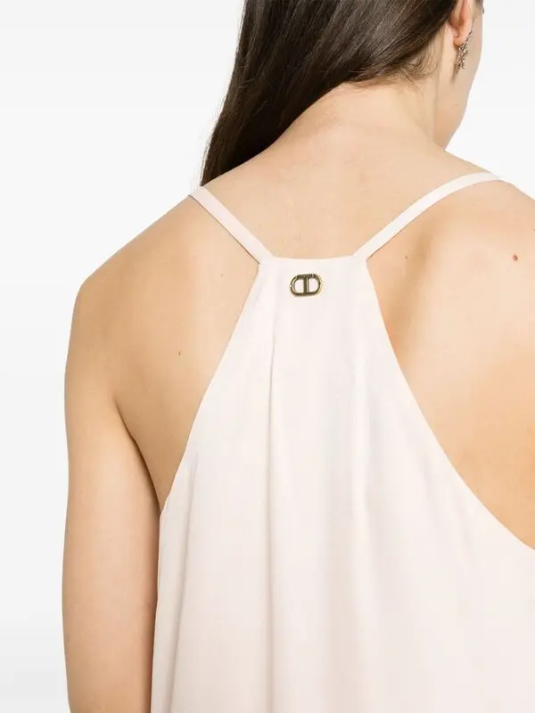 TWINSET Sleeveless Satin Top - Pink